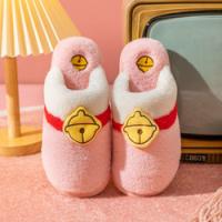 China Ladies Cute Cozy Flat Shoes Plush Fur Customized Slip On Memory Foam Flat Shoes for sale