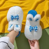 China new style wholesale plush rabbit slippers Warm pink House shoes for woman fluffy cute cartoon animal slipper ladies shoes for sale
