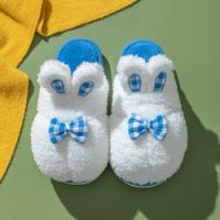 China new style wholesale plush rabbit slippers Warm pink House shoes for woman fluffy cute cartoon animal slipper ladies shoes for sale