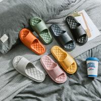 China New couple summer home bathroom non-slip slippers deodorant and breathable solid color soft bottom sandals for sale