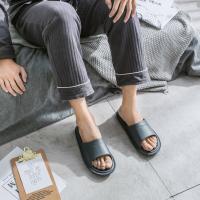 China New couple summer home bathroom non-slip slippers deodorant and breathable solid color soft bottom sandals for sale