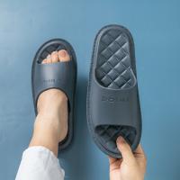 China New couple summer home bathroom non-slip slippers deodorant and breathable solid color soft bottom sandals for sale