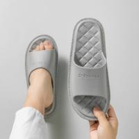 China New couple summer home bathroom non-slip slippers deodorant and breathable solid color soft bottom sandals for sale