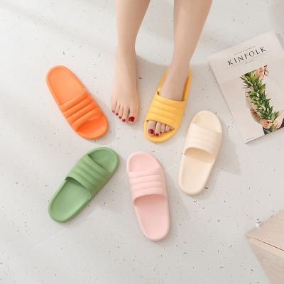 China Wholesale summer solid color sandals for lovers indoor home bathing hotel non-slip shock-absorbing slippers for sale