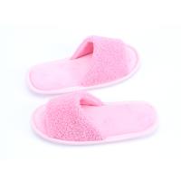 China fluffy Teddy fur pink ladies open toe plush house indoor slippers for sale