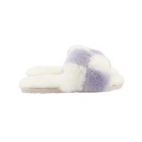 China Fluffy Open Toe Women Casual Flat Shoes Warm Wool Fur Soft Cozy for sale