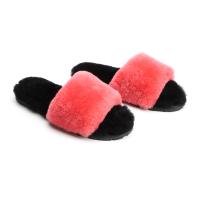 China Wool Fur Slippers Warm Slides fluffy Slippers Home Indoor outdoor Winter open toe shoes for sale