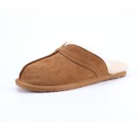 China Womens Leather Warm Comfy Winter Slippers Fluffy Breathable house Indoor wool Slippers for sale