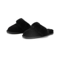 China Women Genuine Suede Leather Warm Comfy Winter Fluffy Breathable house Indoor wool Slippers for sale