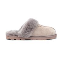 China Women Leather Warm Comfy Winter Fluffy Breathable Indoor Scuff Sheepskin Slippers luxury fur slippers for sale