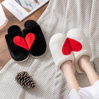 China 2021 new rabbit plush women slipper winter couple indoor thick-soled household cute pattern warm shoes female fur slippers for sale