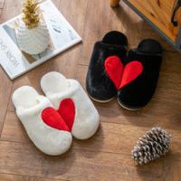 China 2021 new rabbit plush women slipper winter couple indoor thick-soled household cute pattern warm shoes female fur slippers for sale