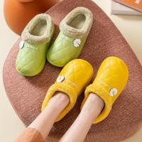 China Newly listed net celebrity waterproof plush slippers for couples winter Bag heel warm non-slip slippers for sale