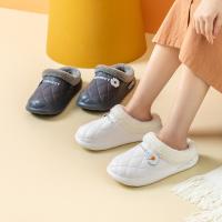 China Newly listed net celebrity waterproof plush slippers for couples winter Bag heel warm non-slip slippers for sale