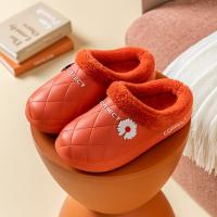 China Newly listed net celebrity waterproof plush slippers for couples winter Bag heel warm non-slip slippers for sale