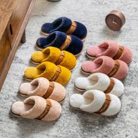 China Hot-selling home couple warm slippers in autumn and winter fashion plush non-slip wear-resistant slippers wholesale for sale