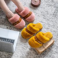 China Hot-selling home couple warm slippers in autumn and winter fashion plush non-slip wear-resistant slippers wholesale for sale
