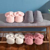 China Hot-selling polar fleece slippers home cute Korean thick-soled non-slip slippers winter warm couple indoor shoes for sale