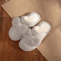 China Hot-selling polar fleece slippers home cute Korean thick-soled non-slip slippers winter warm couple indoor shoes for sale