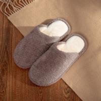 China Hot-selling polar fleece slippers home cute Korean thick-soled non-slip slippers winter warm couple indoor shoes for sale