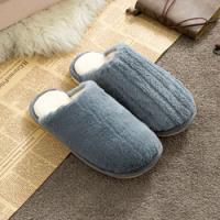 China Wholesale autumn and winter explosion models bow thickened warm plush slippers non-slip home couple shoes for sale
