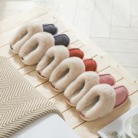 China wholesale 2021 new faux suede unisex couple slipper winter Non-slip and wear-resistant artificial fur lining indoor shoes for sale