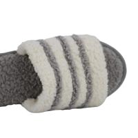 China women Winter Fashion Striped Fabric Slippers multi- layer memory foam Sole Home indoor Slippers for sale