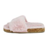 China comfortable non-slip faux fur home indoor  winter fluffy slippers for women for sale