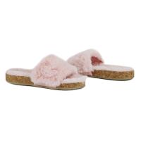 China comfortable non-slip faux fur home indoor  winter fluffy slippers for women for sale