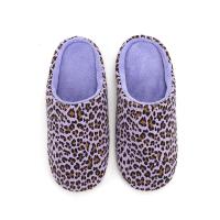 China Leopard grain Slippers Women Winter New Warm Shoes Plush Soft house Indoor Anti-slip Floor Slippers for sale