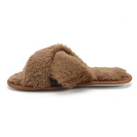 China Women Faux Fur Slippers Warm open toe House indoor Slippers Home Slippers for Girls for sale