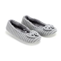 China Custom women super soft warm plush slippers girls comfortable home slipper with bowknot for sale