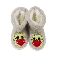 China winter house indoor cute cat warm boots for children kids boots cartoon animal flat home slippers for sale