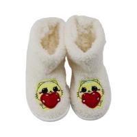 China winter house indoor cute cat warm boots for children kids boots cartoon animal flat home slippers for sale