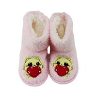 China winter house indoor cute cat warm boots for children kids boots cartoon animal flat home slippers for sale