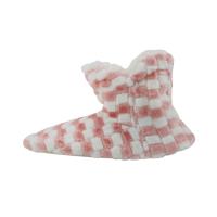 China women Comfy faux fur Warm grid Winter home Boots soft house indoor slippers for sale