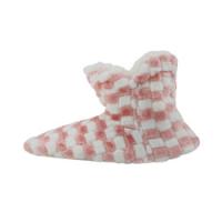 China women Comfy faux fur Warm grid Winter home Boots soft house indoor slippers for sale