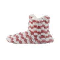 China women Comfy faux fur Warm grid Winter home Boots soft house indoor slippers for sale