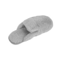 China women lovely pink fluffy house indoor slippers with TPR sole faux fur slippers for sale