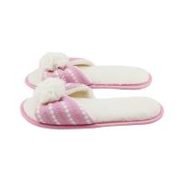 China autumn and winter women pink fluffy fur house indoor slides  slippers lovely open toe house shoes for sale