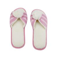 China autumn and winter women pink fluffy fur house indoor slides  slippers lovely open toe house shoes for sale