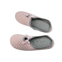China Stylish soft sole winter plush slippers house indoor bowknot slipper for sale