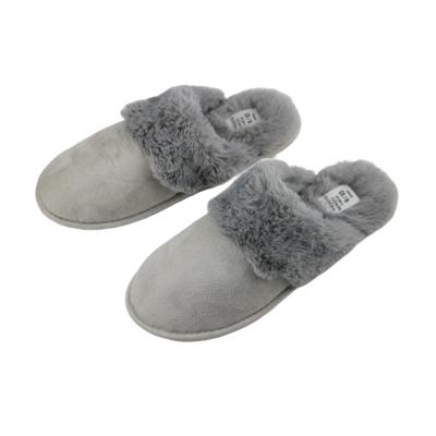 China New fashion women winter house indoor slippers relax faux fur warm plush slippers for sale