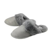 China New fashion women winter house indoor slippers relax faux fur warm plush slippers for sale