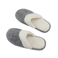 China Women's Velour Closed Toe Scuff Open Back Slippers Embroidery Decoration Winter Warm Slipper for sale