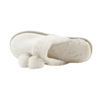 China faux suede winter women slippers warm soft fur ball slippers indoor scuff for sale