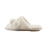 China faux suede winter women slippers warm soft fur ball slippers indoor scuff for sale