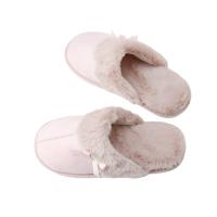 China cute bow lady indoor slippers women non-slipy warm home scuff slipper for sale