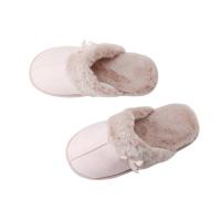 China cute bow lady indoor slippers women non-slipy warm home scuff slipper for sale