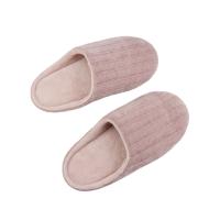 China lovely pink chenille scuff women warm home slippers winter non-slip lady slippers for sale